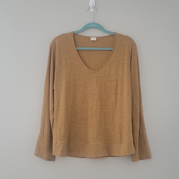 Poetry | Tops | Poetry Linen Long Sleeve Top Womens Size 4 | Poshmark